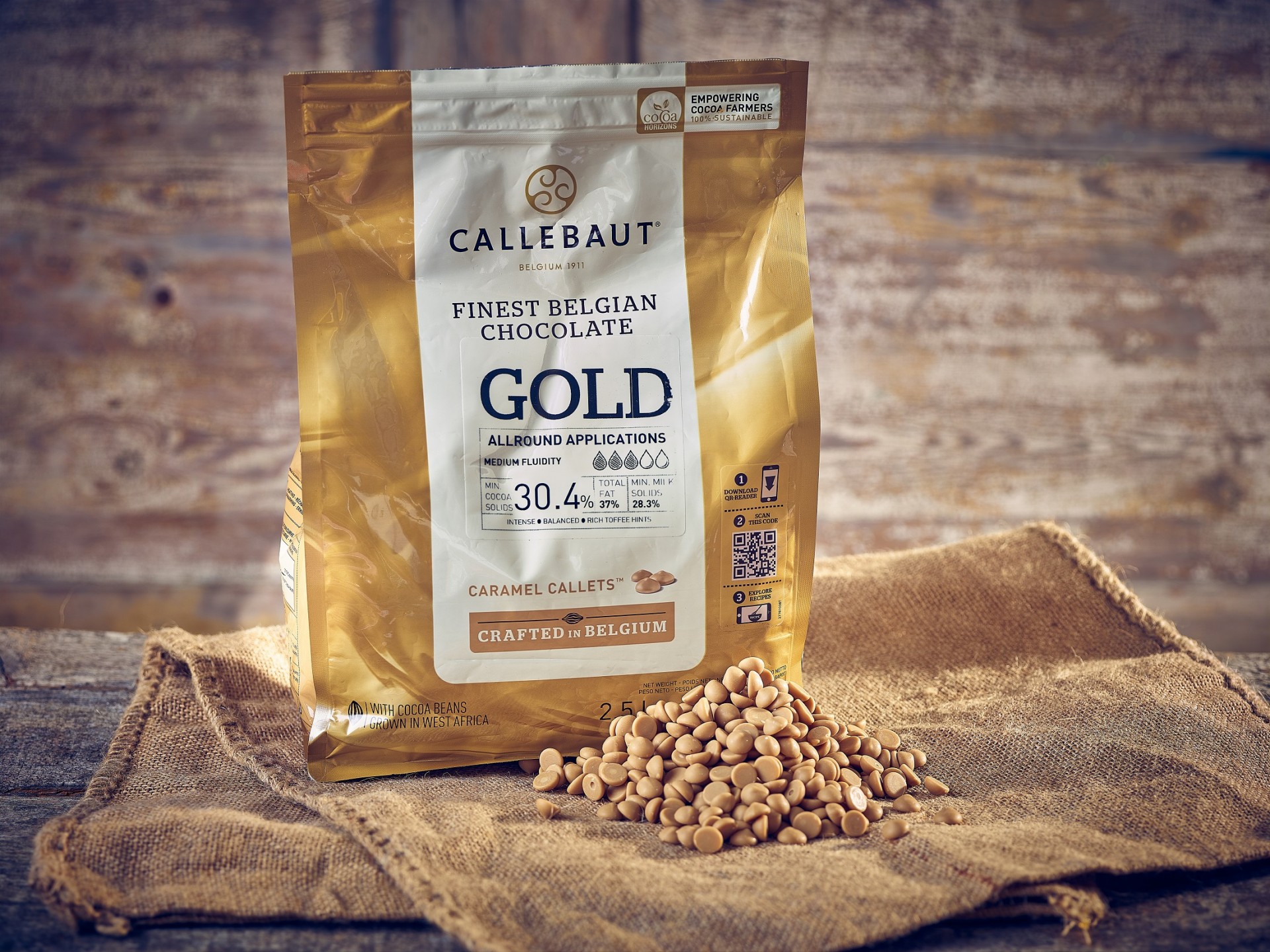 Bulk Buy CALLEBAUT White Chocolate with Caramel Callets Wholesale | KFF