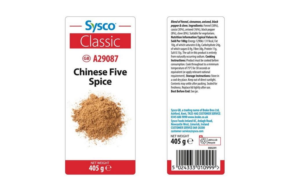 Bulk Buy SYSCO CLASSIC Chinese Five Spice Wholesale | KFF