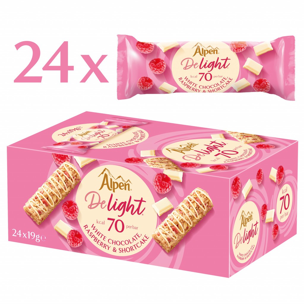 Bulk Buy ALPEN Delight Bars – White Chocolate, Raspberry & Shortcake ...