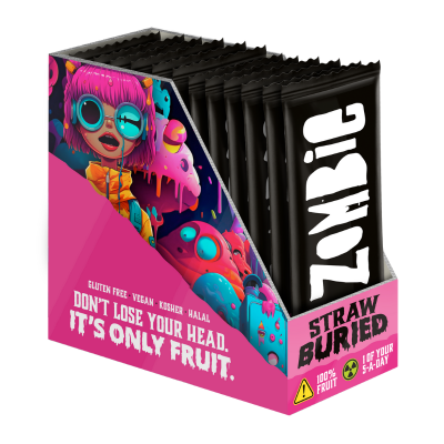 Bulk Buy PERKIER Zombie Strawberry Fruit Leatherz Bars Wholesale | KFF