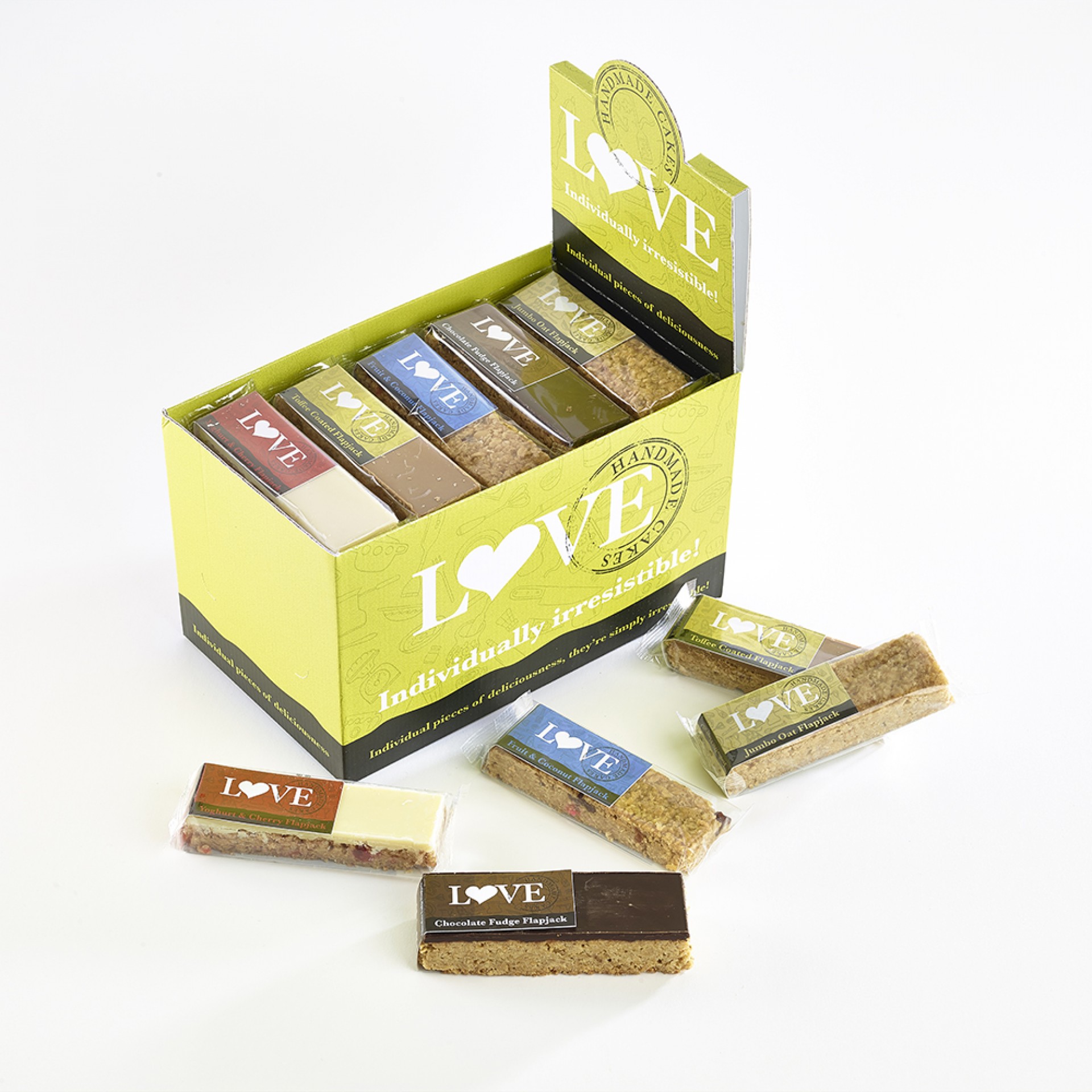 Bulk Buy LOVE HANDMADE CAKES Mixed Wrapped Flapjacks Wholesale | KFF