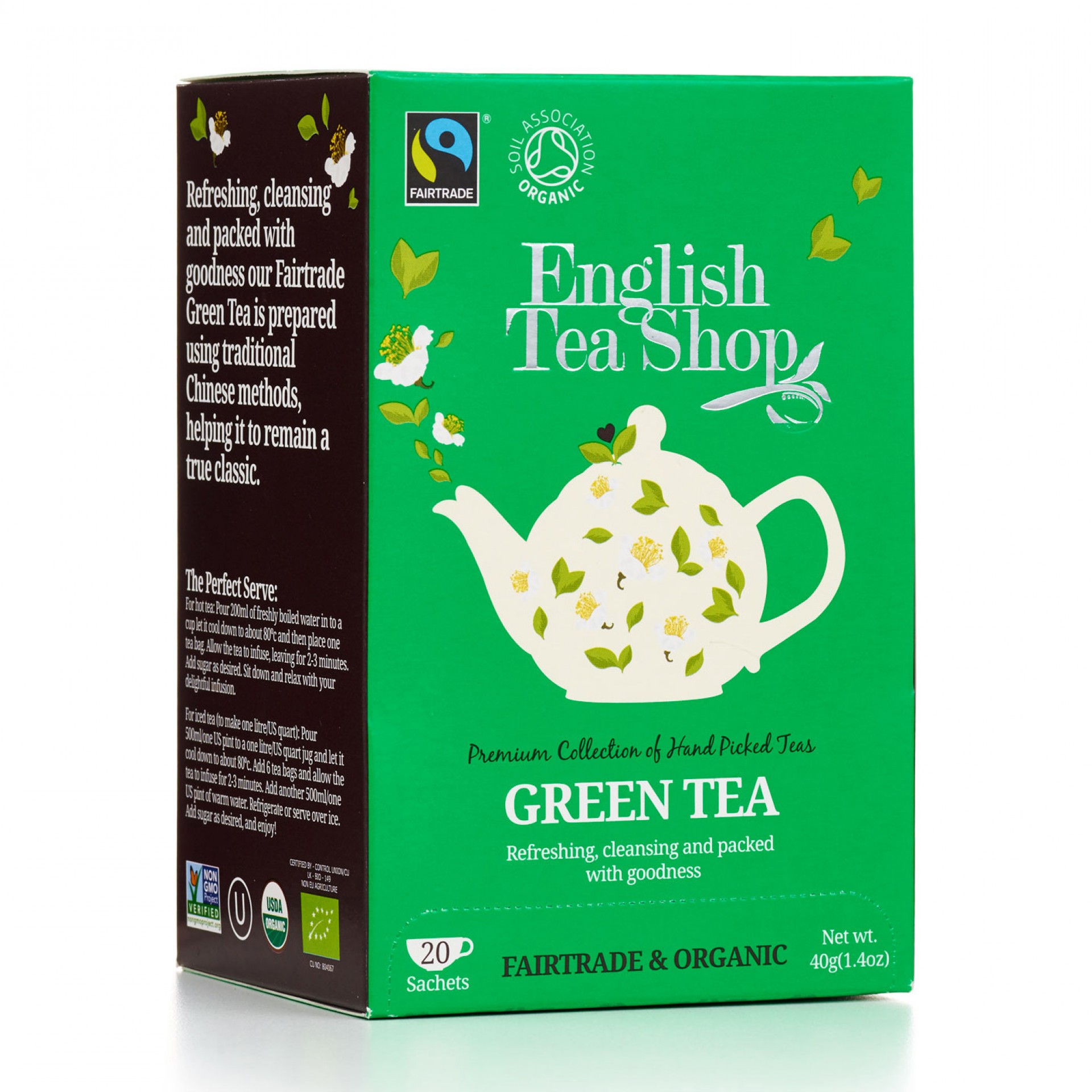 Bulk Buy ENGLISH TEA SHOP Green Tea Tag & Envelope Tea Bags Wholesale | KFF