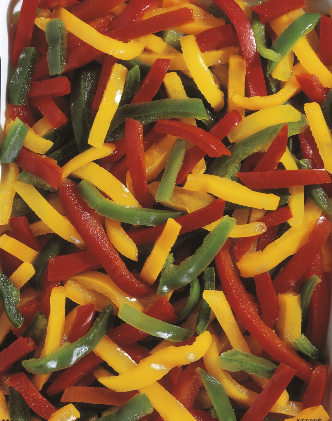 Bulk Buy GREENS Sliced Mixed Peppers - Red/Green/Yellow Wholesale | KFF