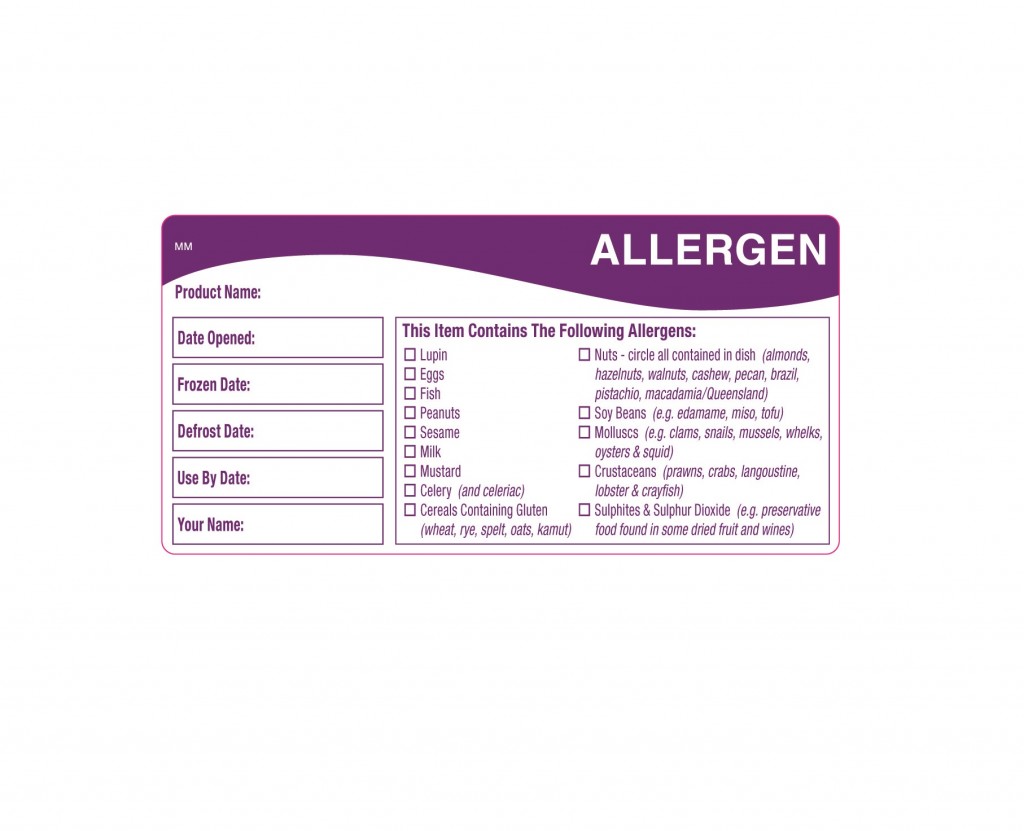 Bulk Buy Removable Allergen Storage Label Wholesale | KFF
